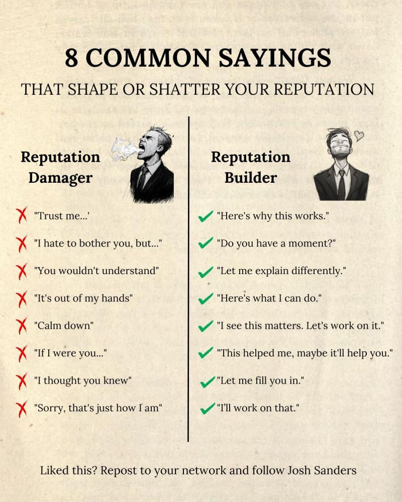 8 Common Sayings That Shape or Shatter Your Reputation – Kenrick Vaz