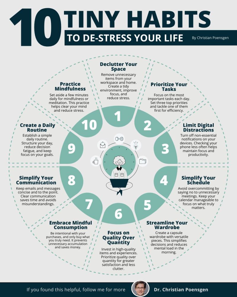 10 tiny habits to destress your life – Kenrick Vaz
