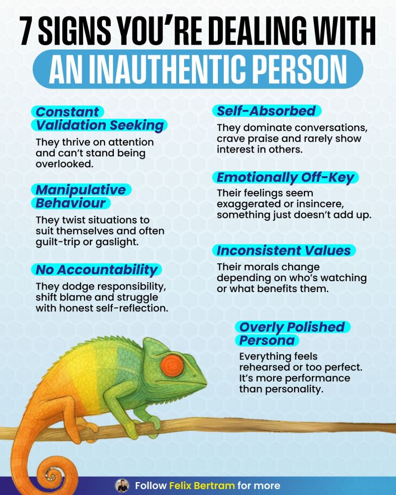 7 Signs You’re Dealing With An Inauthentic Person – Kenrick Vaz